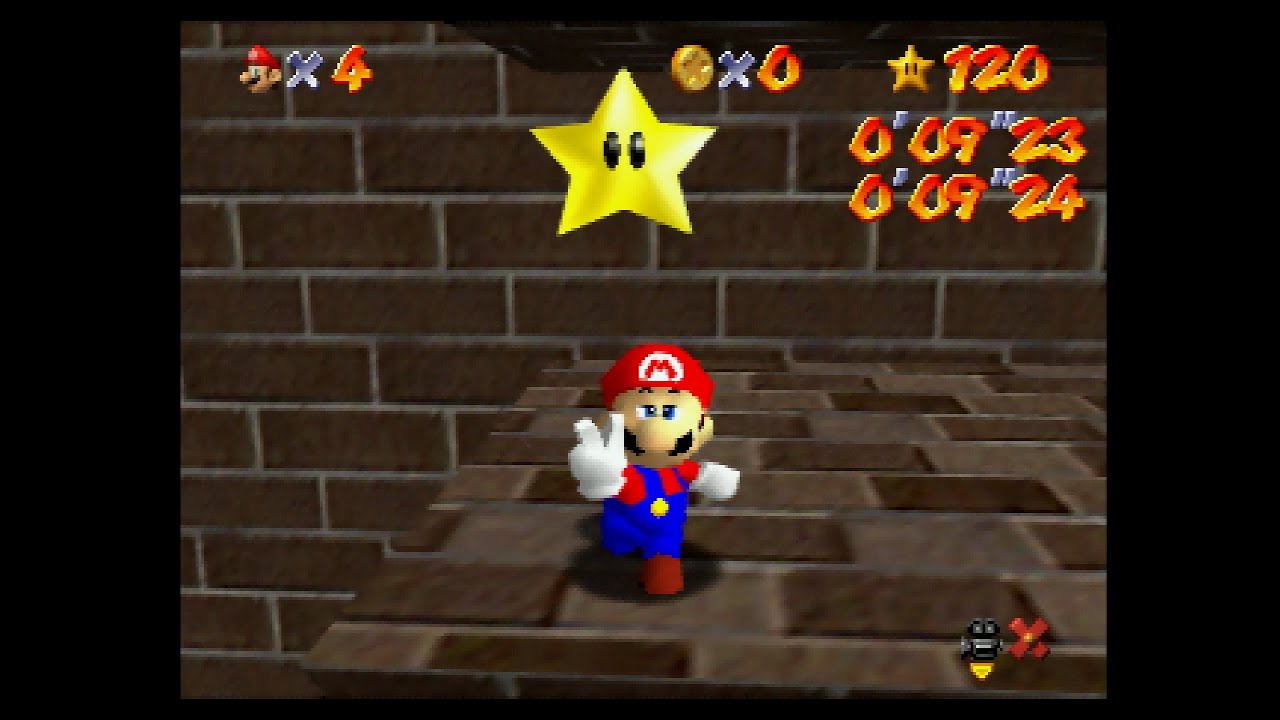 Super Mario 64 - Shoot into the Wild Blue 9"24 - YouTube