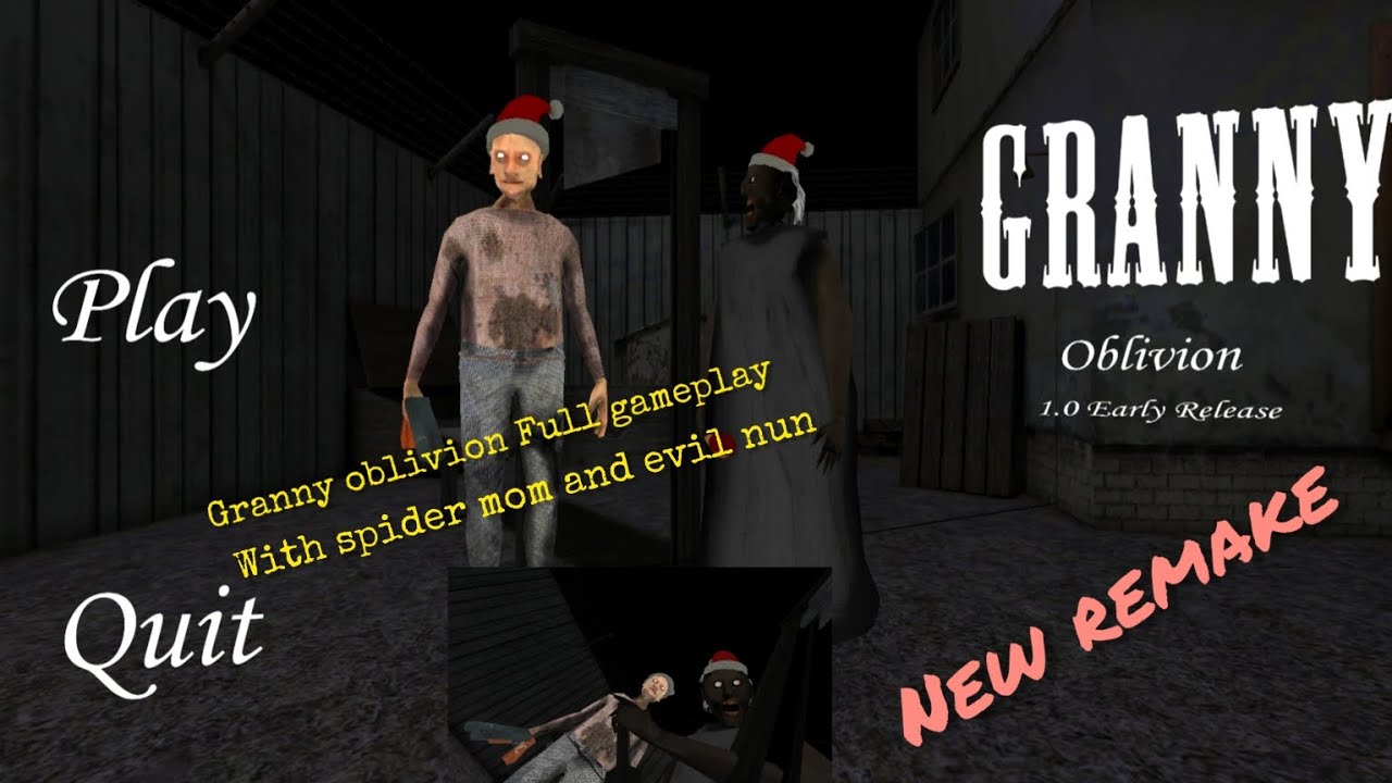 new remake: granny oblivion Full gameplay with spider mom and evil nun - YouTube