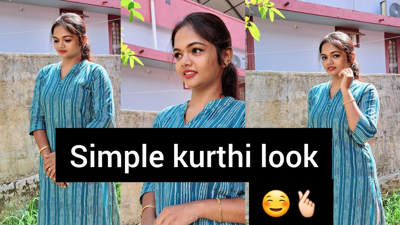 Simple Make-up look🫰🏻🥰 (kurthi look🔥) - YouTube