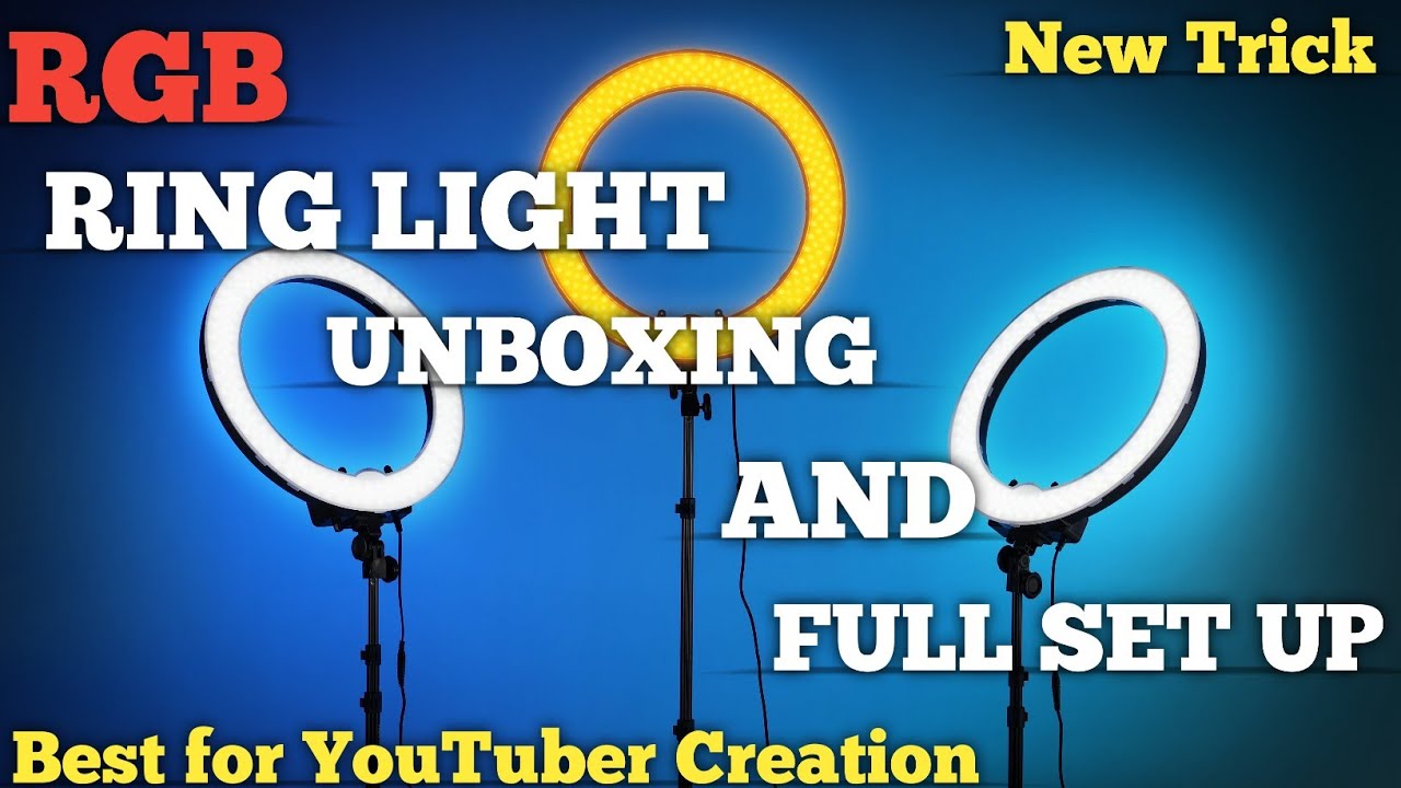 RGB LED Soft Ring Light Unboxing and Full Set Up - YouTube