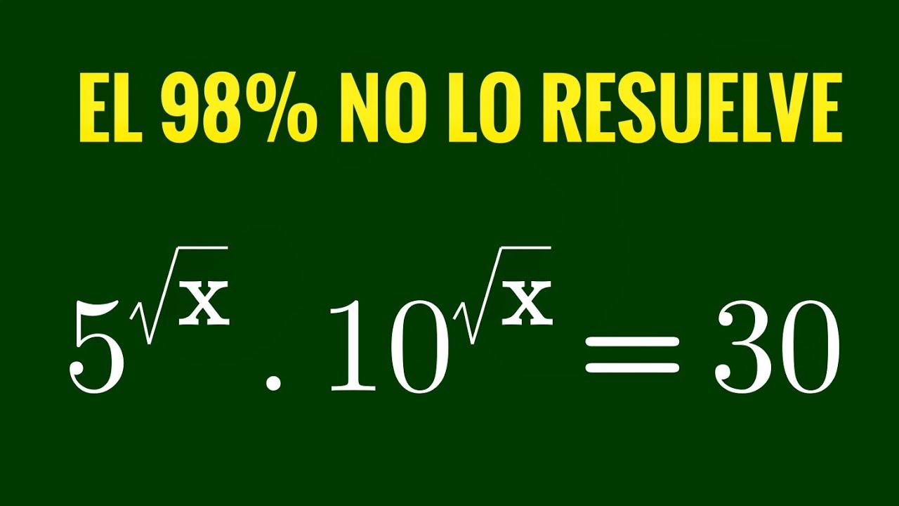 No es difícil como se observa/Una ecuación de exponentes raíces ...