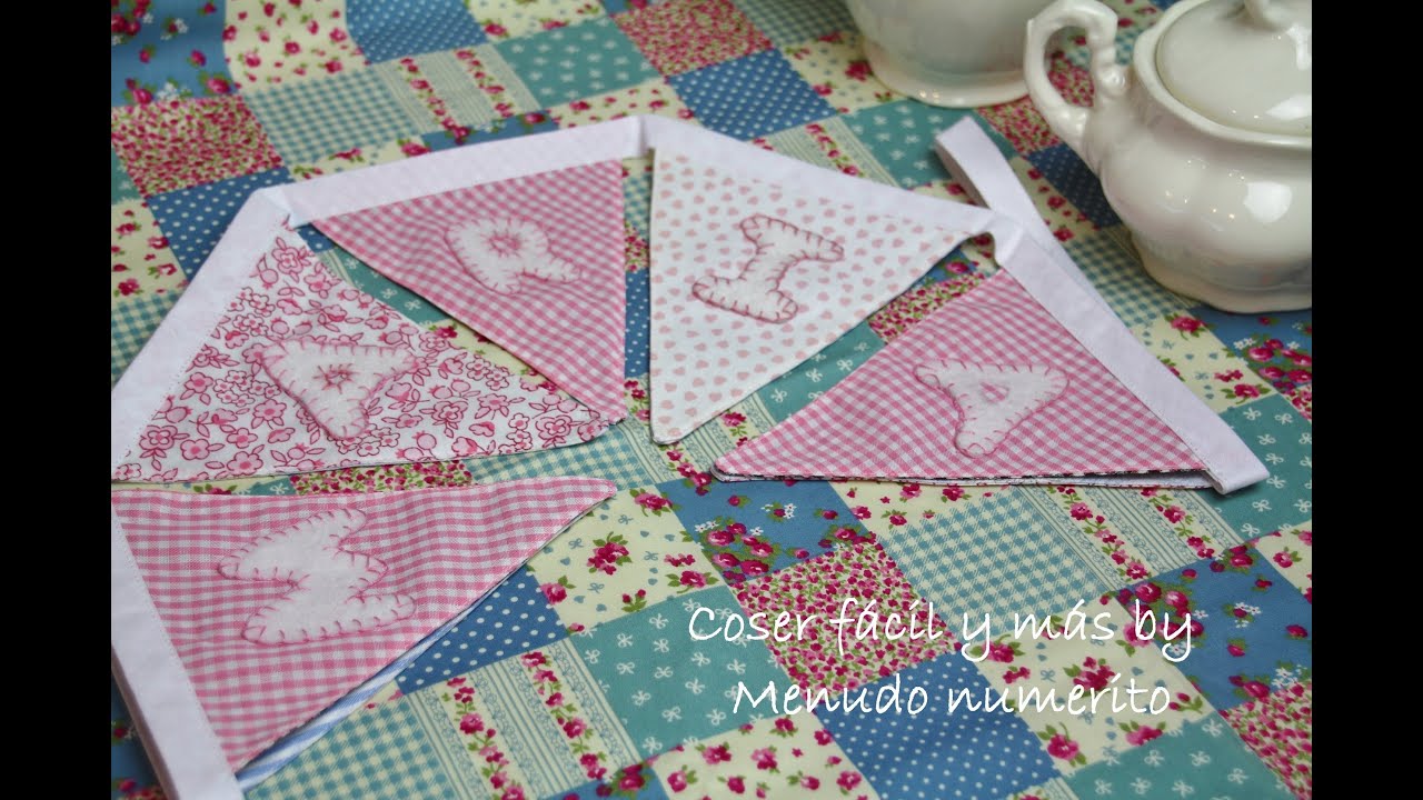 Cómo hacer una guirnalda de banderines reversible y personalizada para ...