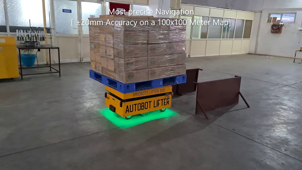Gridbots Autobot AMR [ 500 Kg Pallet Shifter Demo] - YouTube