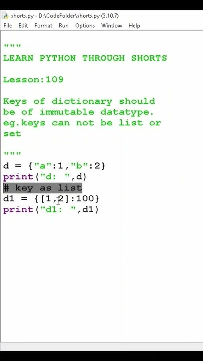 Python Dictionary Concept Shorts Python Coding Pythontricks Pythondictionary Pythondict