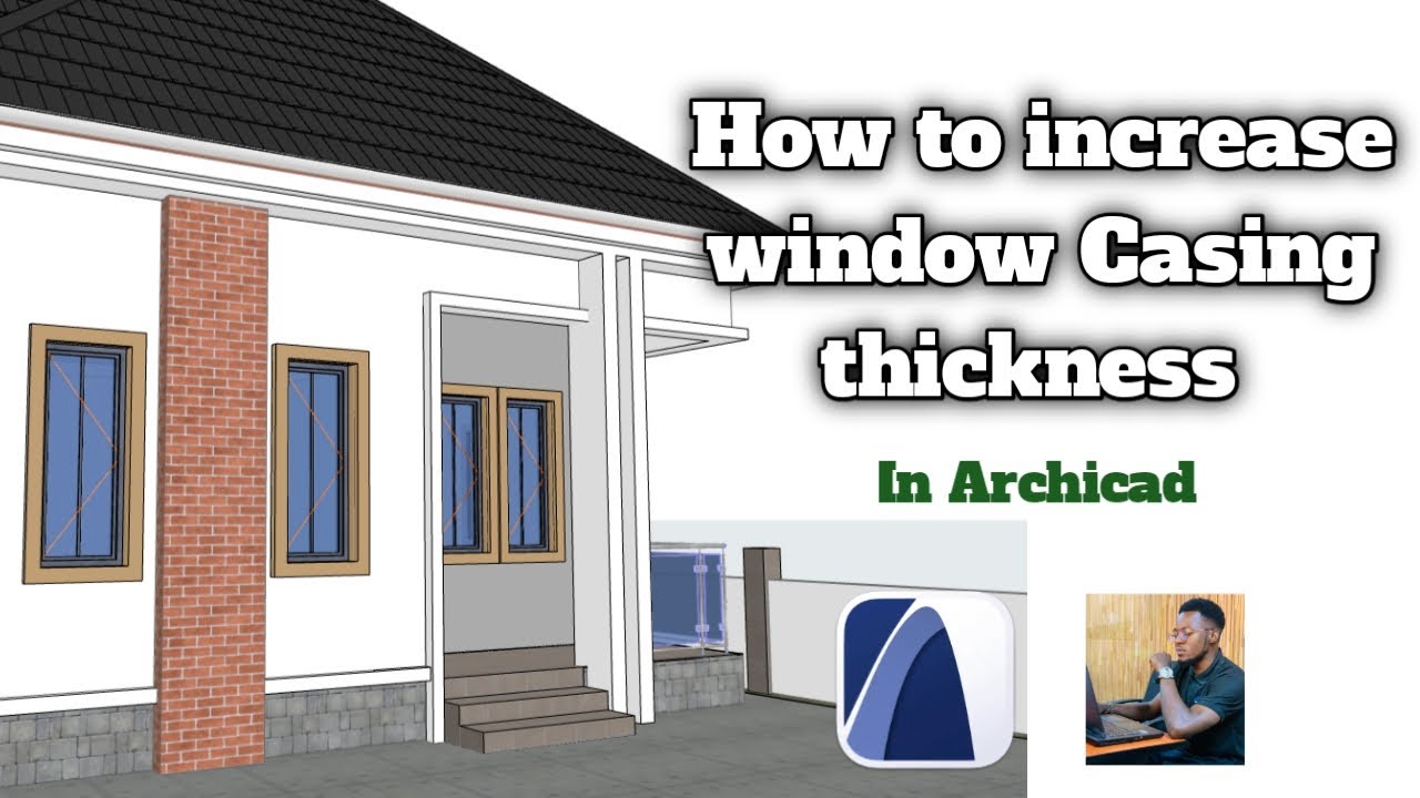 How to increase window Casing thickness in Archicad - YouTube
