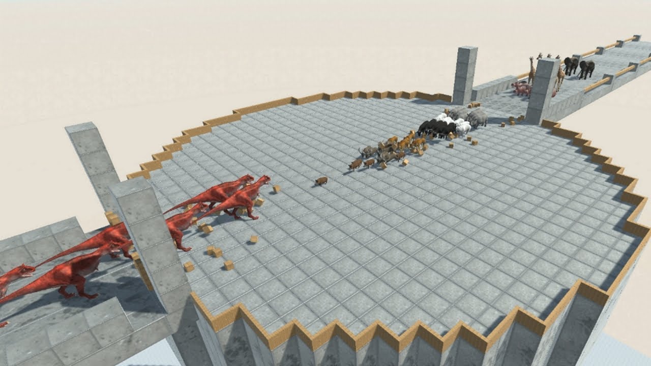 CARNOTAURUS Dinosaur Army vs Army from ALL FACTION Animal Revolt Battle ...