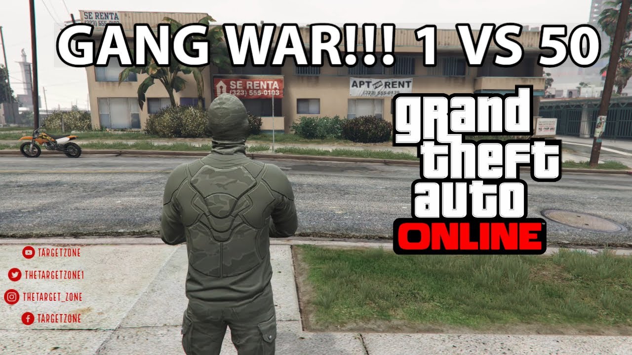 CHALLENGING A 50 MAN GANG | GTA 5 ONLINE GANG WARS!! - YouTube