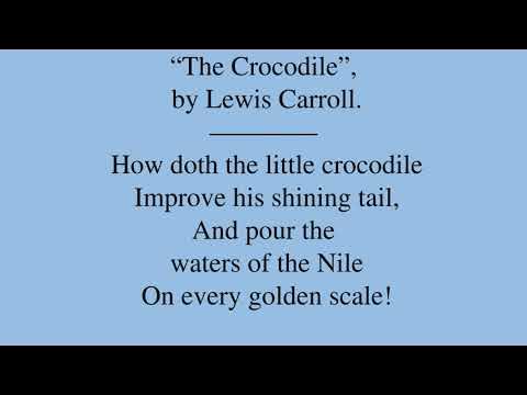 Poem by Lewis Carroll: “The Crocodile” - YouTube
