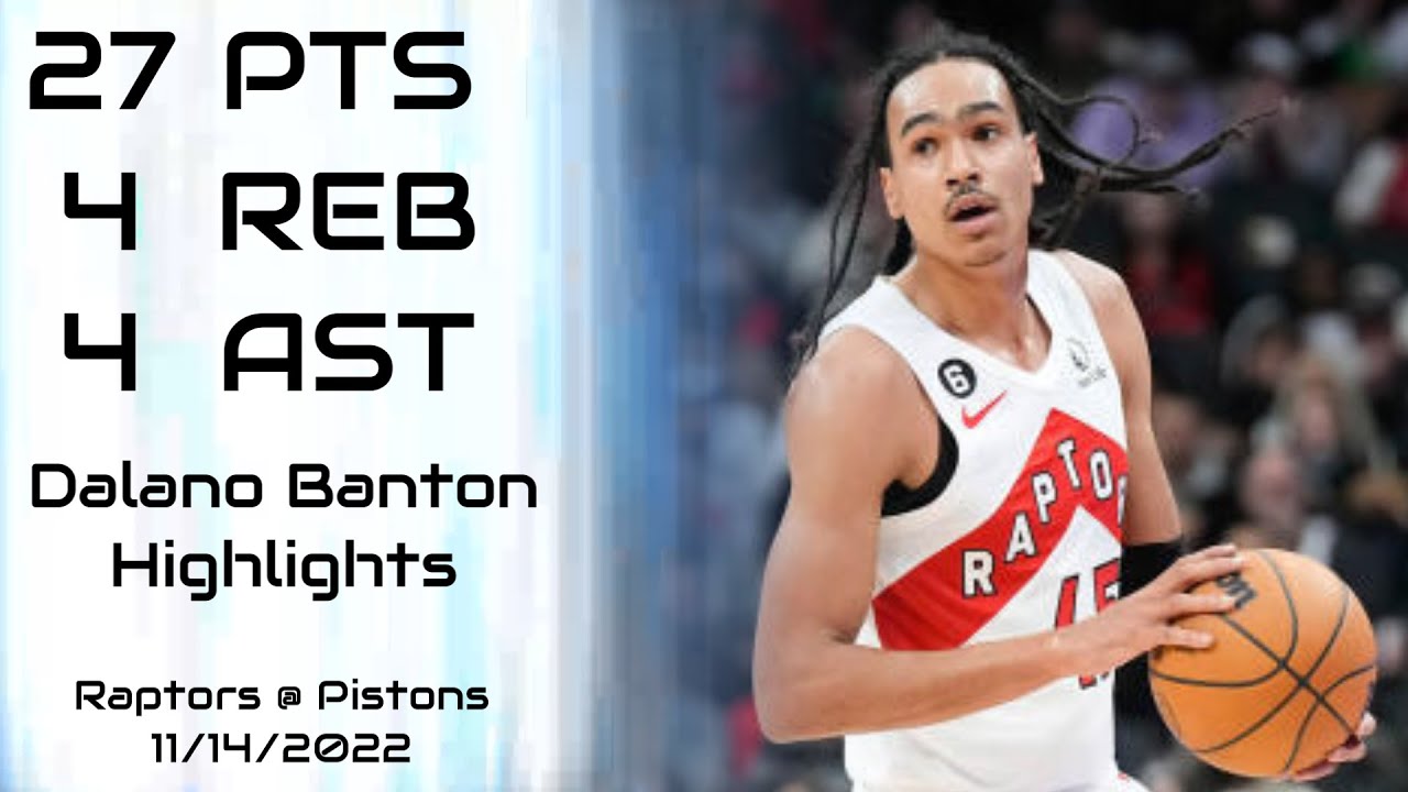 [NBA] Dalano Banton Highlights | Raptors @ Pistons (11/14/2022) | NBA ...