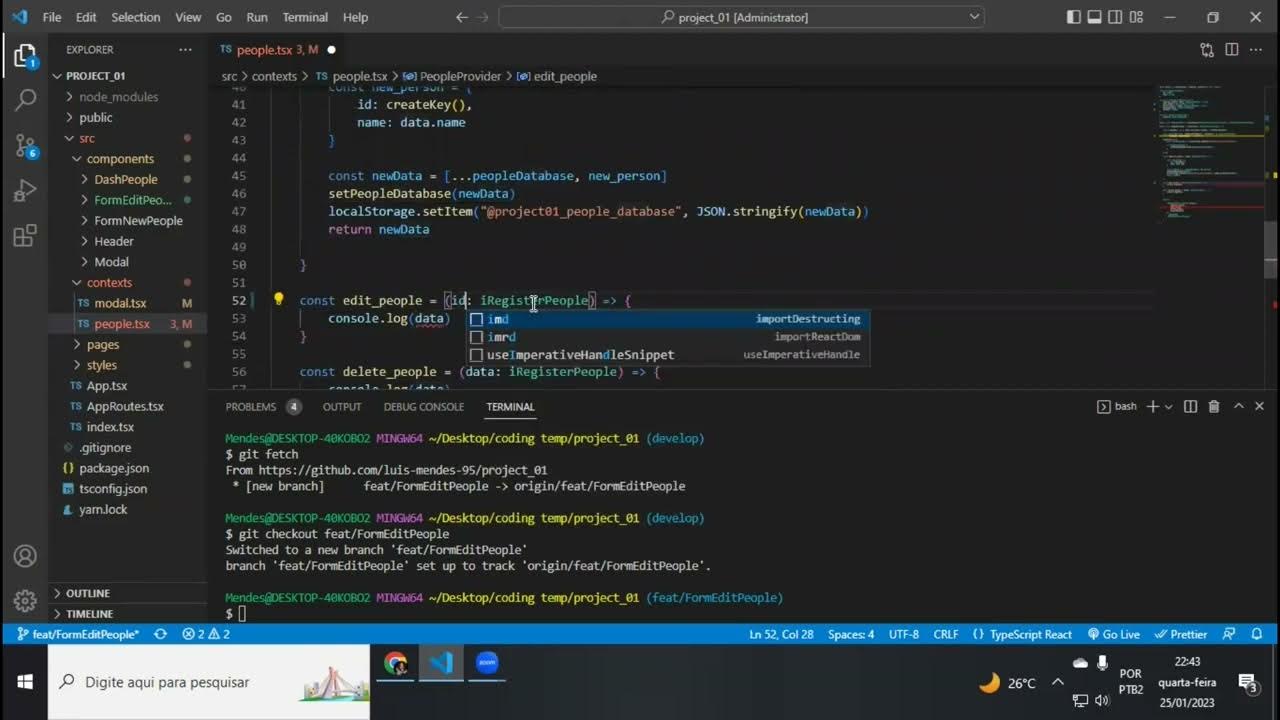 Editando e deletando através de formulários - React TypeScript - YouTube