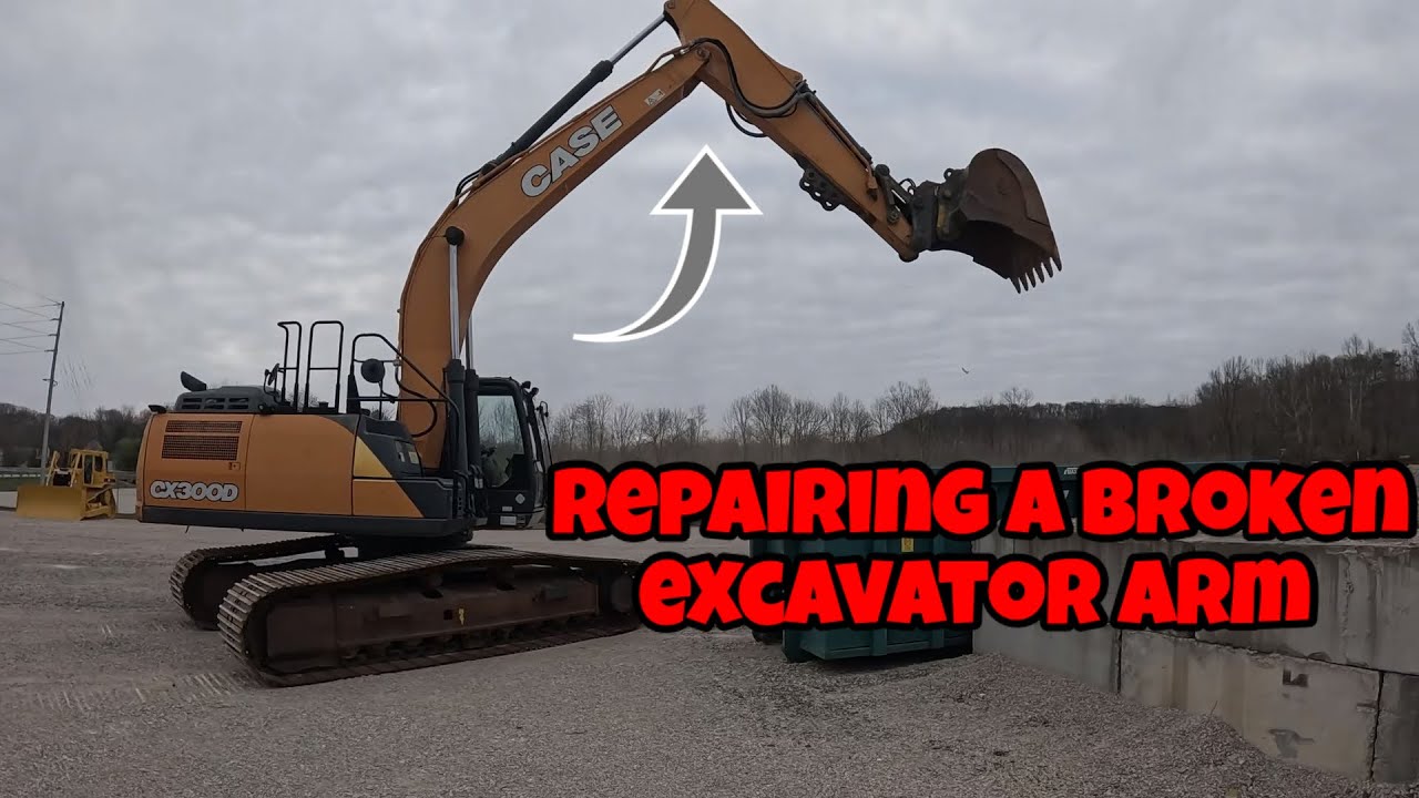 Case CX300D broken excavator arm turned into a major headache! Welding ...