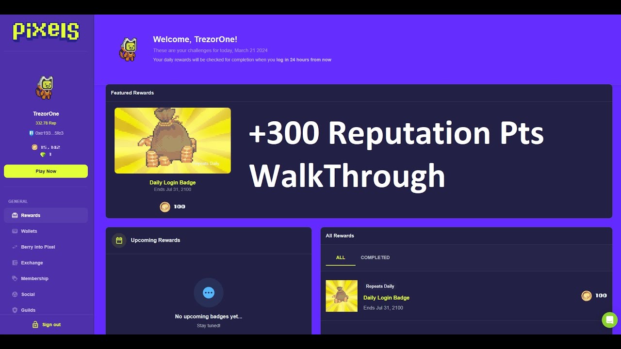 Easy +300 Reputation Points Walkthrough || Pixels - YouTube