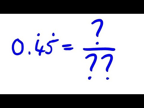 Convert 0.454545... to a fraction - YouTube