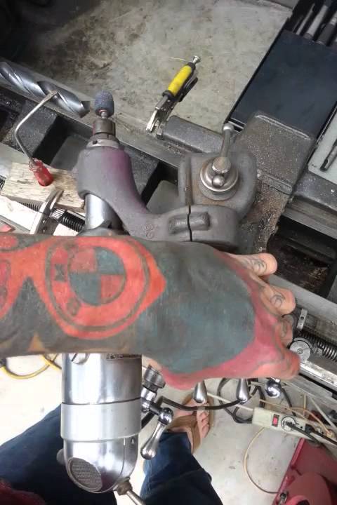 Sharpening a drill bit using s lathe - YouTube