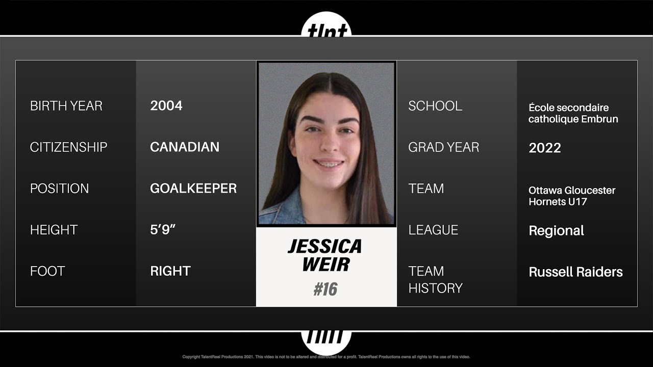 Jessica Weir 2021 Highlight Reel - YouTube