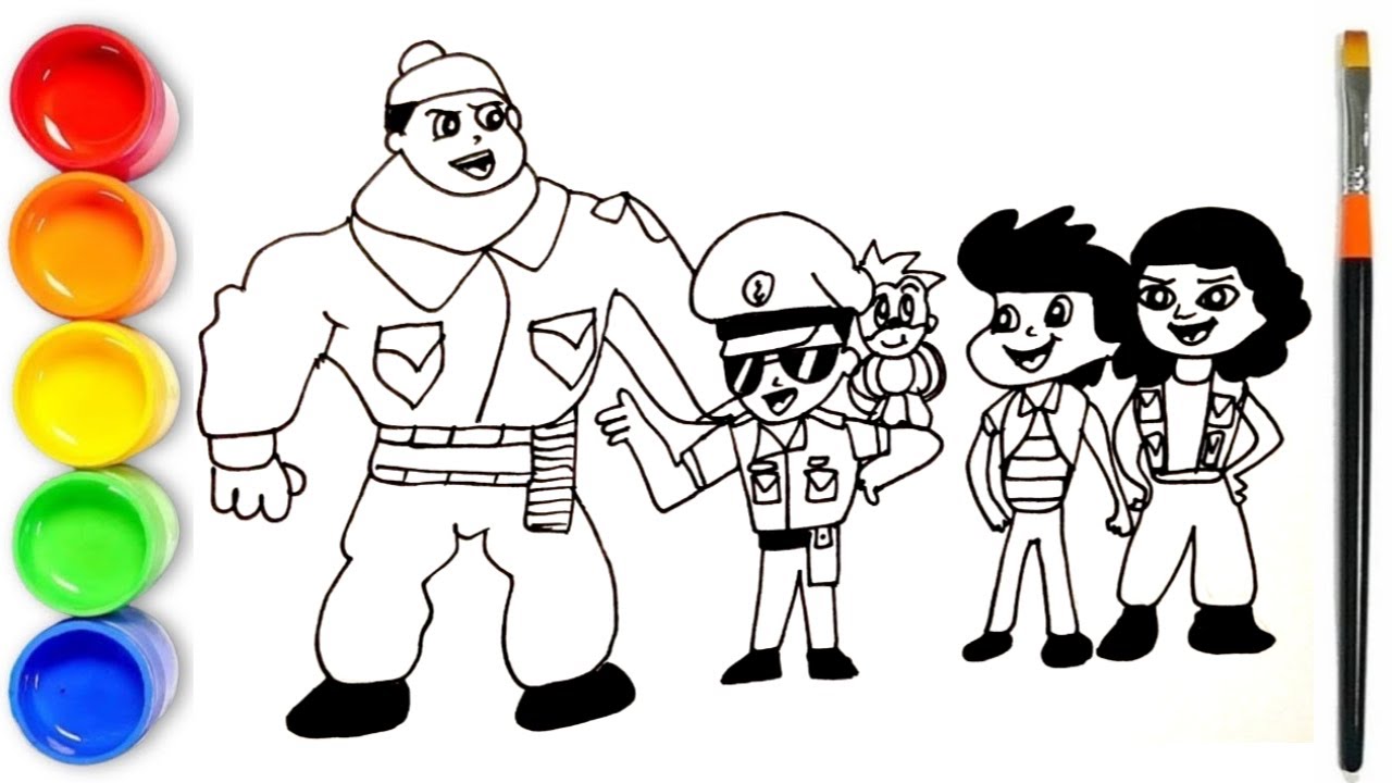 How to draw Little Singham | Little Singham Super Squad | Little ...
