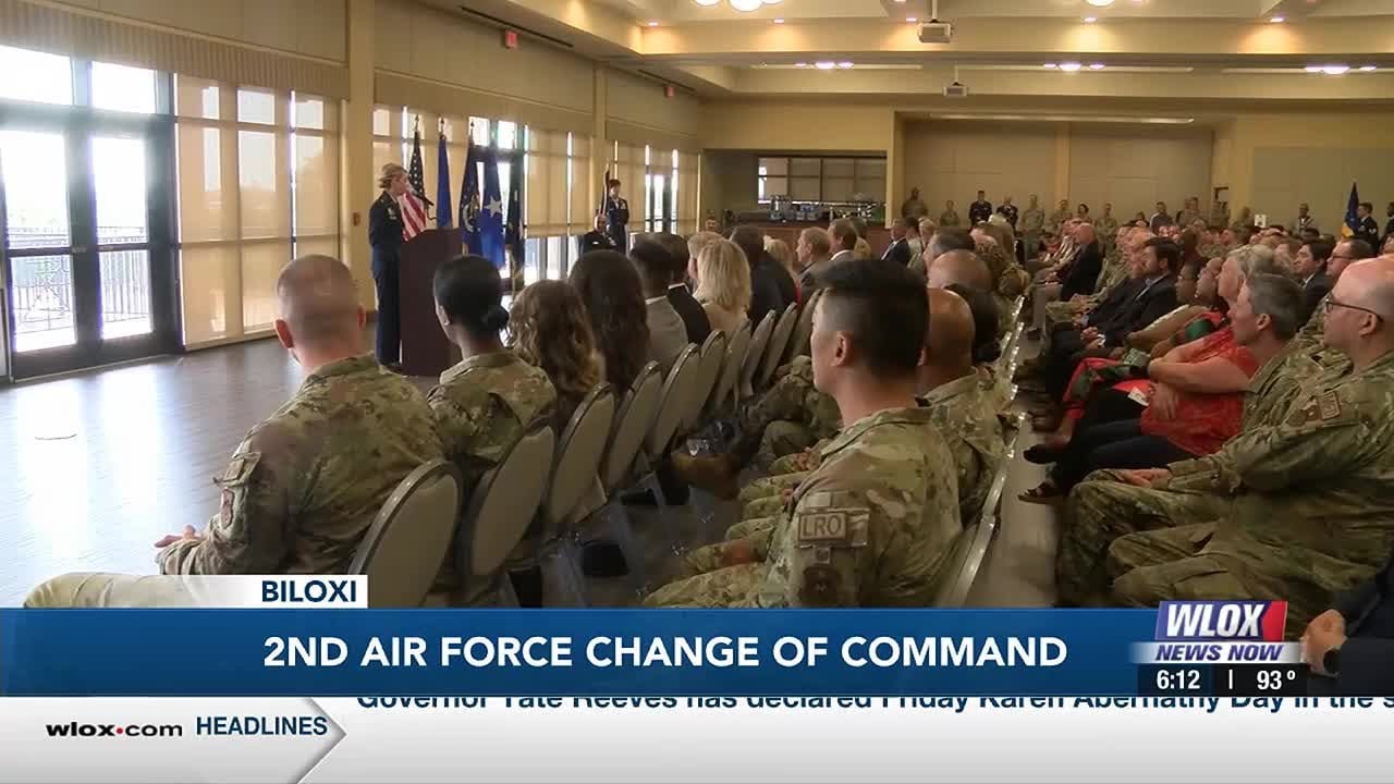 Change of Command ceremony for 2nd Air Force held on Keesler Air Force ...