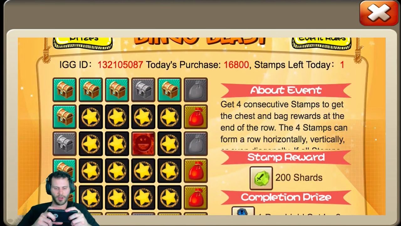 JT's Main Bingo Blast Full Card Revitalize Level 4 SET + Psysheild LVL ...