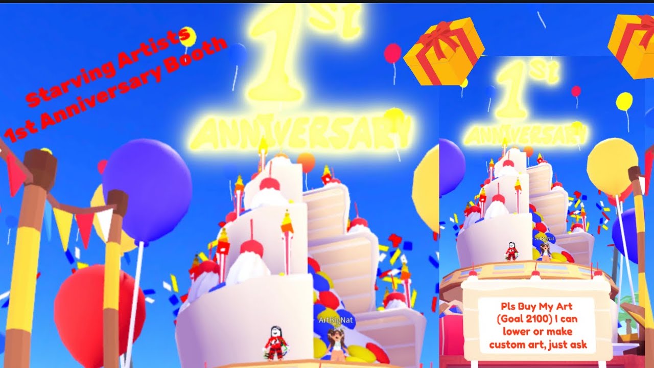 Starving Artists 1st Year Anniversary Booth (Roblox) - YouTube