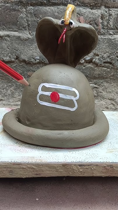 new design shivling video mahadev💫 how to make shivling from clay mahadev status🙏viral mahadev # ...