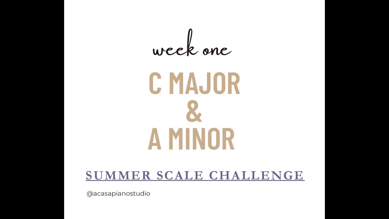 C Major and A minor One Octave Scales: Summer Scale Challenge Week 1 ...