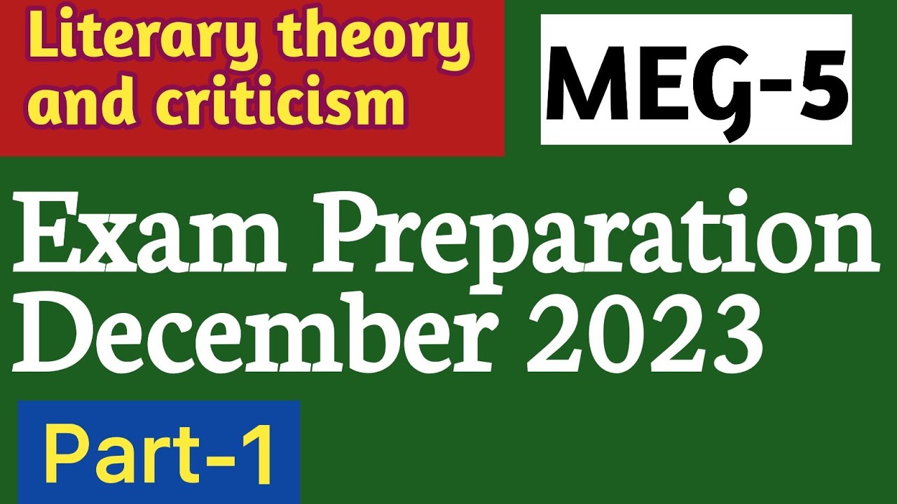 Probable questions for MEG-5 literary criticism and theory December ...