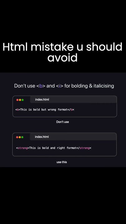 Html Mistake U Should Avoid Alwaysprogramming Javascript Html Html5 Coding Webdevelopment