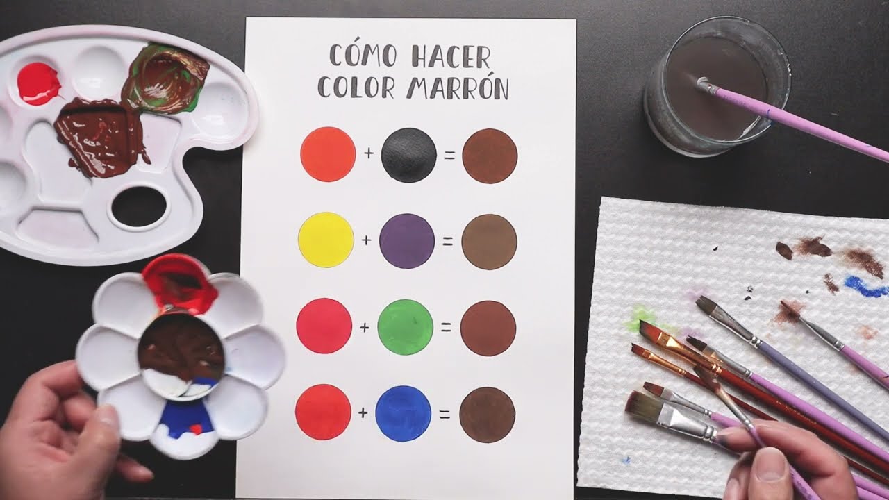 🟤Cómo hacer 𝗖𝗢𝗟𝗢𝗥 Marrón ⭐ 𝟰 formas - YouTube