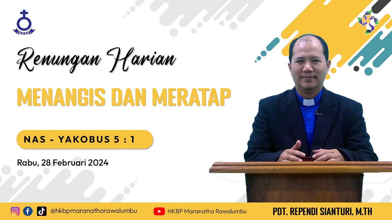Renungan Harian Rabu, 28 Februari 2024 | HKBP Maranatha Rawalumbu ...