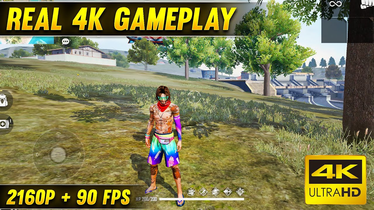 Free fire 4k gameplay test | Free fire real 4k 2160p resolution ...