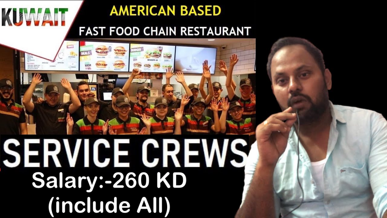 American Based Fast Food Chain Restaurant in Kuwait 🇰🇼 hiring as ...