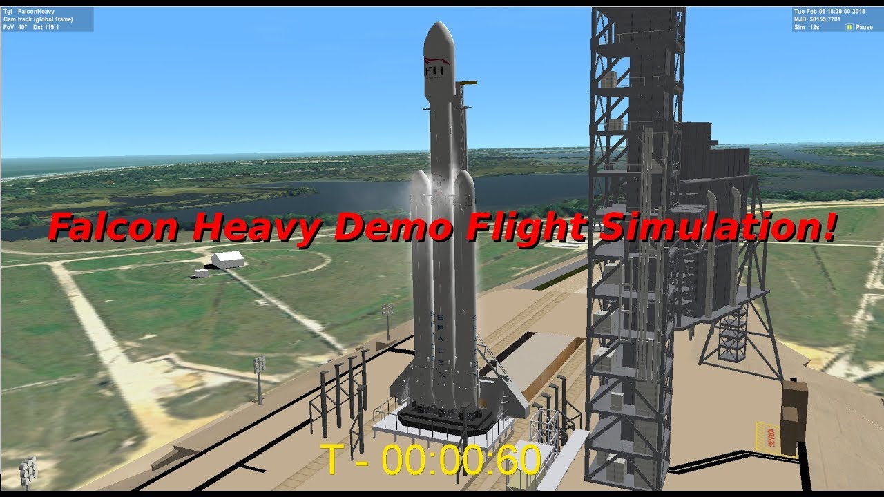 SpaceX Falcon Heavy Launch Simulation! - YouTube