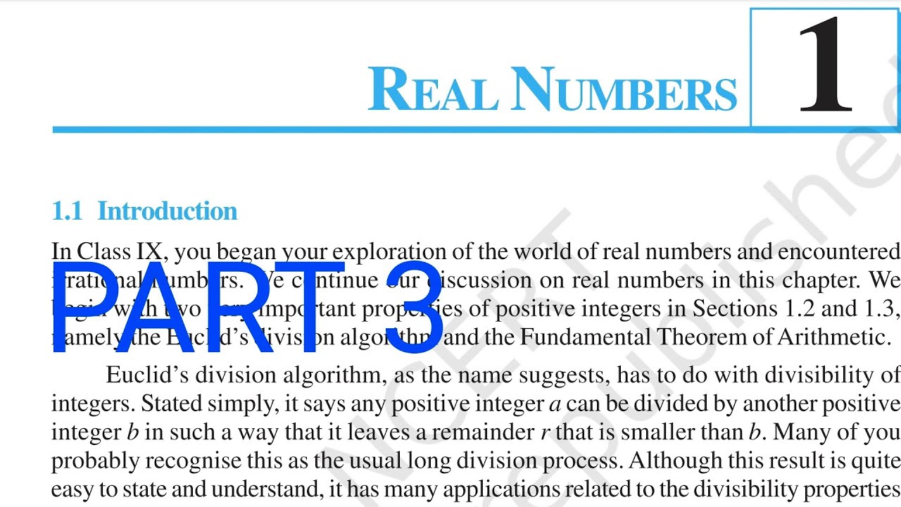 part 3 real number exercise 1.1 ncert Icbse - YouTube