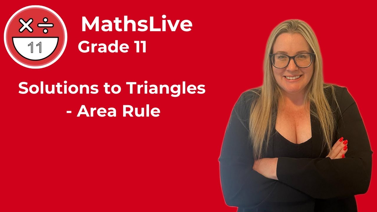 Grade 11 - Solutions to Triangles (area rule) - YouTube