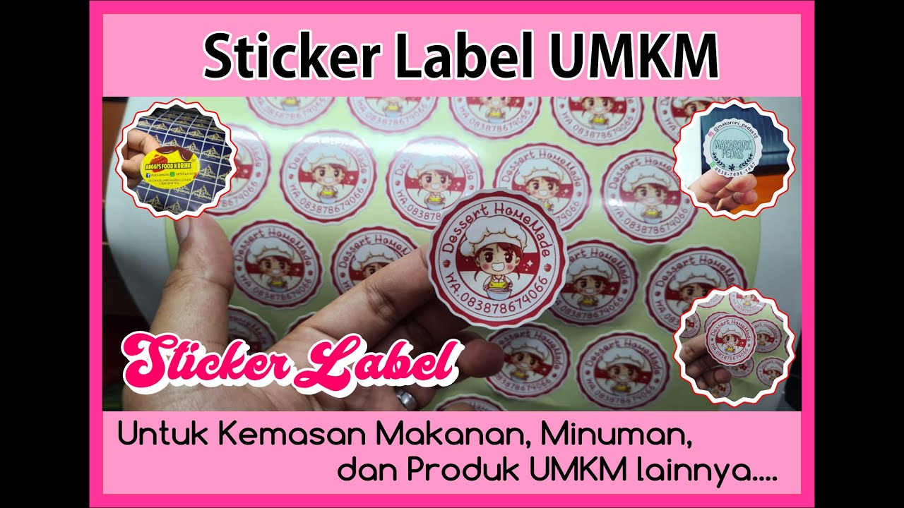 Sticker Label UMKM untuk Makanan, minuman, dan kemasan lainya - YouTube