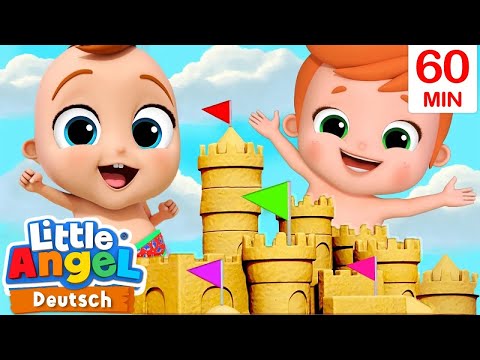 Wir bauen eine Sandburg | Kinderlieder mit Klein Joni | Little Angel Deutsch