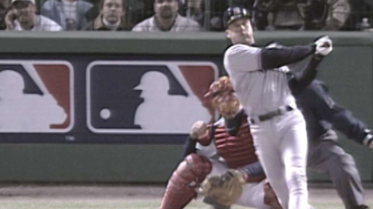 Derek Jeter's homer gives Yankees early lead in Game 5 of the 1999 ALCS - YouTube