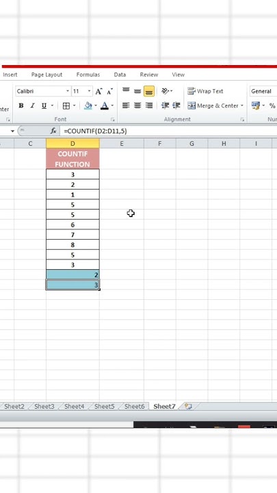 Countif Function In Excel Shortsmsexcel Exceltips Interviewquestions Interview Youtube