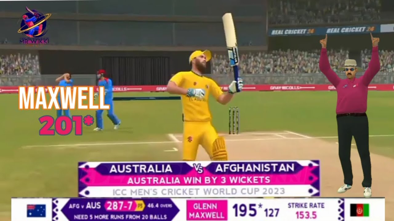 Glenn Maxwell 201* vs Afghanistan in ODI World Cup 2023 Real Commentary ...