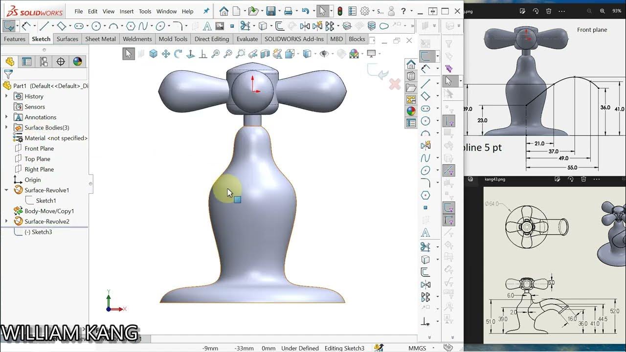 SolidWorks Tutorials 45 How to model water Tap. - YouTube