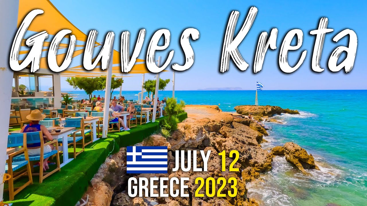 Gouves Crete, walking tour 4k, Kreta, Greece 2023 - YouTube