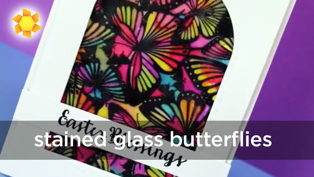 How to make a Stained Glass Window Card - YouTube