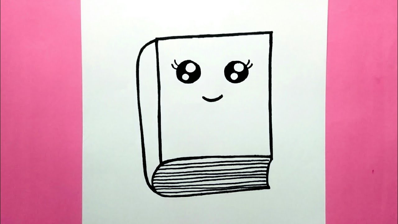 HOW TO DRAW A BOOK FOR KIDS | DRAWING BOOK STEP BY STEP - YouTube