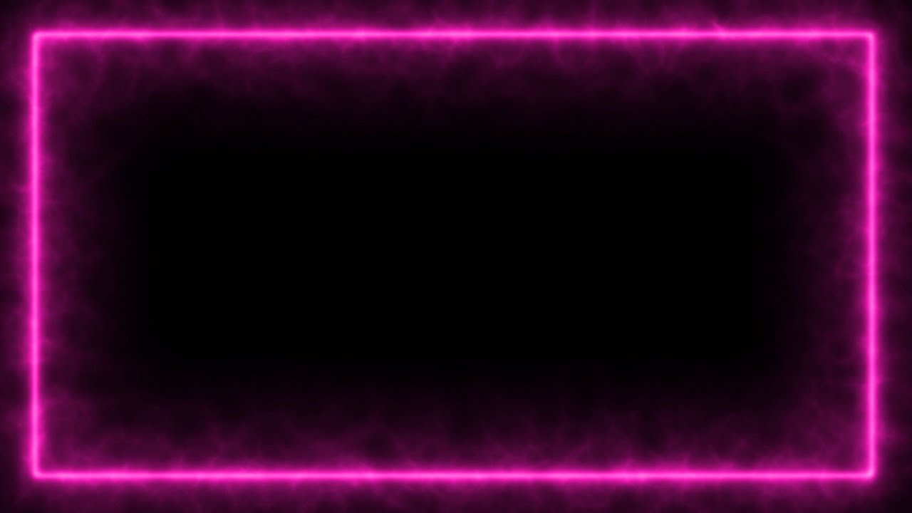 Neon Light Border Green Screen Effects, Neon Frame Black Screen ...