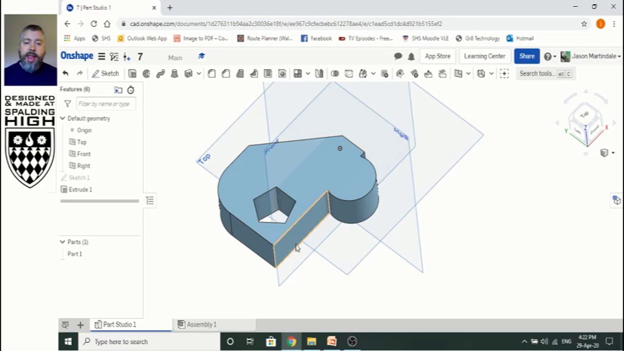 Onshape creating objects part 1 - YouTube