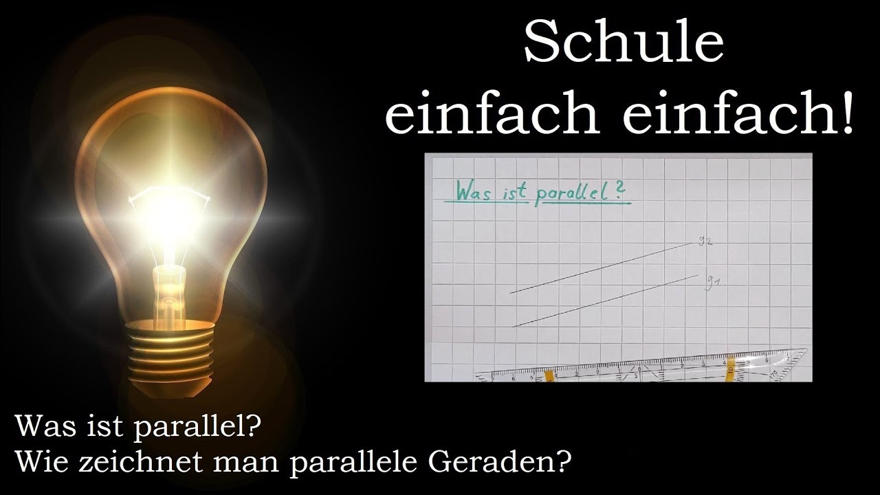 Was ist parallel? Wie zeichnet man parallele Geraden? Zeichnen mit dem ...