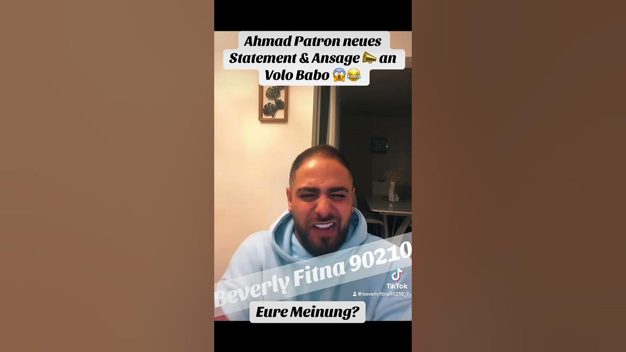 Ahmad Patron Ansage 📣 an Volo Babo 😱😂 #ahmadpatron #volobabo #ansage #viralvideo #trending - YouTube