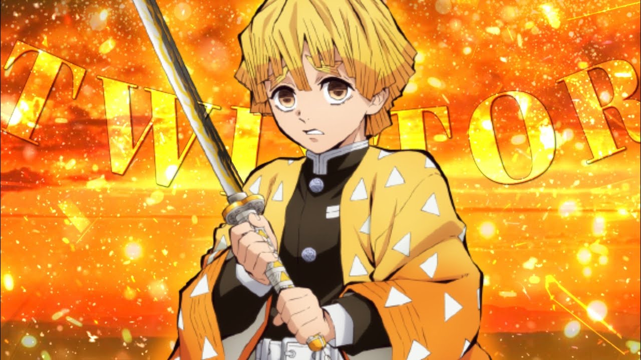 ZENITSU 4K CC + NO CC TWIXTOR CLIP FOR EDITING || Demon Slayer 4K CC ...