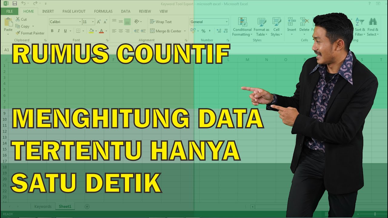 TUTORIAL EXCEL | CARA MENGGUNAKAN COUNTIF DI MS. EXCEL || COUNTIF DALAM EXCEL || RUMUS COUNTIF ...