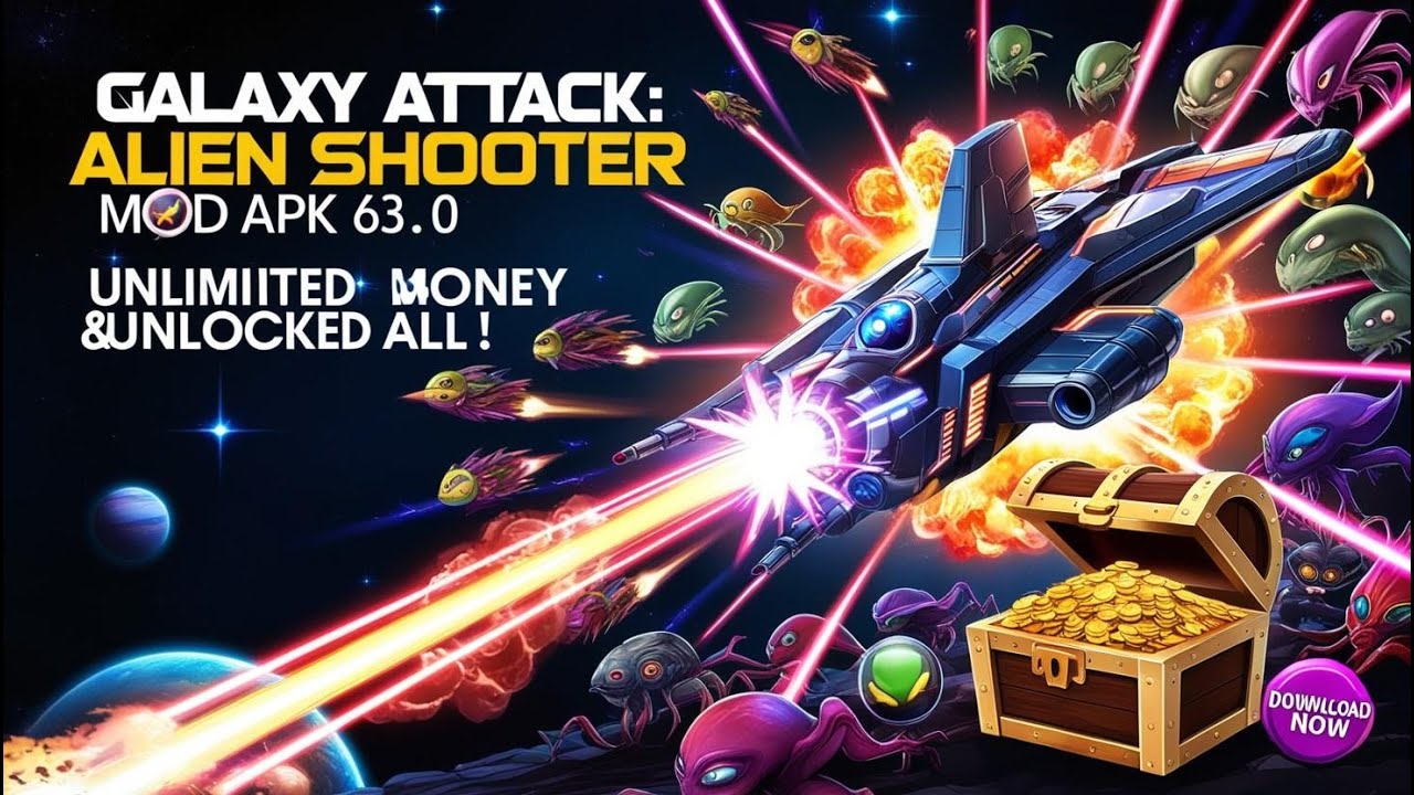 Galaxy Attack Alien Shooter MOD APK 63.0 Unlimited Money and Unlocked ...